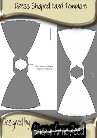 Dress Card Shaped Template - CUP340379_1740 | Craftsuprint