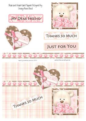 Bear and Heart Card Topper with Decoupage - CUP358315_1740 | Craftsuprint