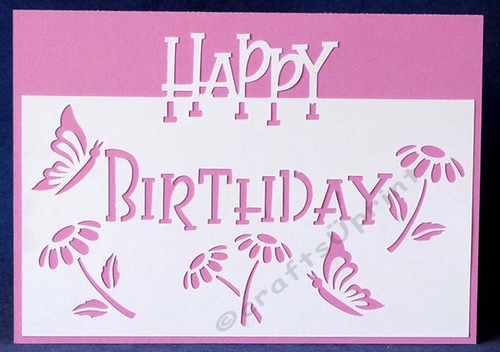 Happy Birthday Overlay Card - CUP1000758_40382 | Craftsuprint