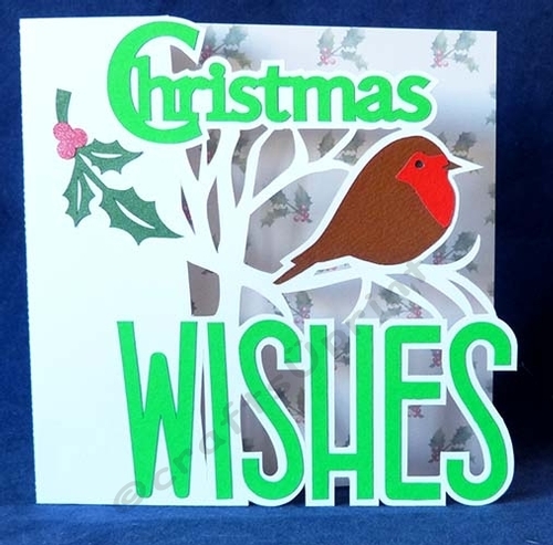 Christmas Wishes Robin Card - CUP1012615_40382 | Craftsuprint