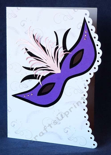 Masquerade Mask Card - CUP1026944_40382 | Craftsuprint