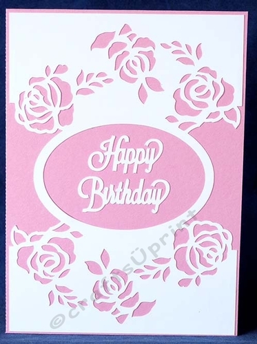 Rose Stencil Overlay Card - CUP1036970_40382 | Craftsuprint