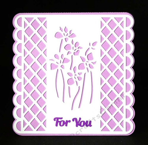 Lattice Flower Stencil Card - CUP1050346_40382 | Craftsuprint