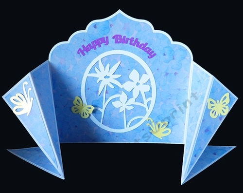 Floral Angled Gatefold Card - CUP1087093_40382 | Craftsuprint