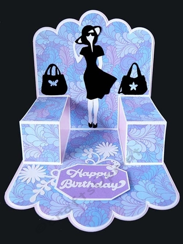 Shaped Fashion Pop Up Card - CUP1093625_40382 | Craftsuprint