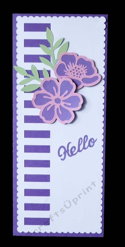 Slimline Hello Card and Envelope - CUP1094974_40382 | Craftsuprint
