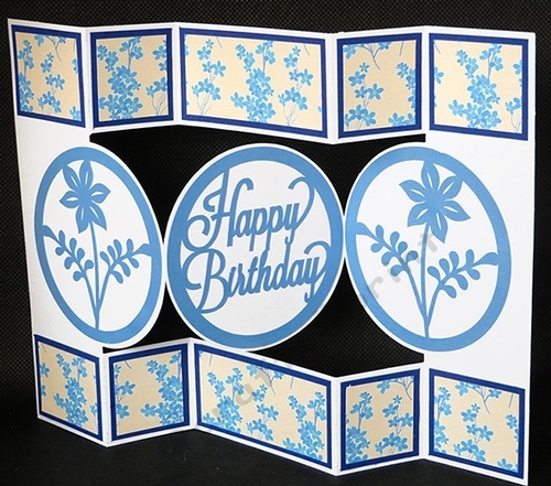 Flower Circle Birthday Shutter Card - CUP1104787_40382 | Craftsuprint