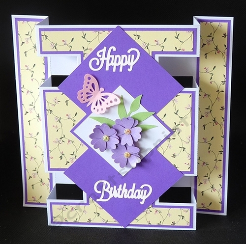 Diamond Multifold Flower Card - CUP1121308_40382 | Craftsuprint