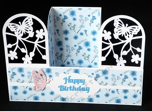 Butterflies and Flowers Bridge Card - CUP1149270_40382 | Craftsuprint