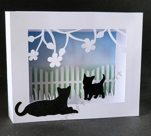 Cats Shadow Box Card - CUP1150382_40382 | Craftsuprint