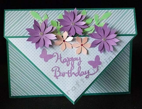 Flower Triangle Pocket Card - CUP1152044_40382 | Craftsuprint