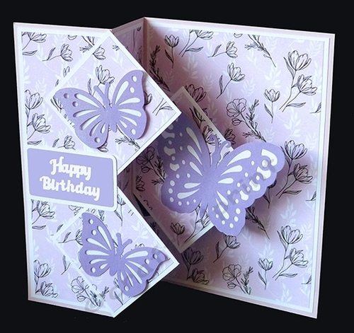 Butterfly Fold Back Pop Up Card - CUP1157104_40382 | Craftsuprint