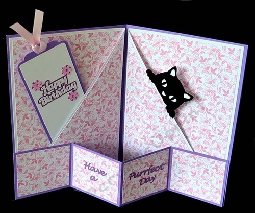 Cat Pocket Fold Card - CUP1170609_40382 | Craftsuprint