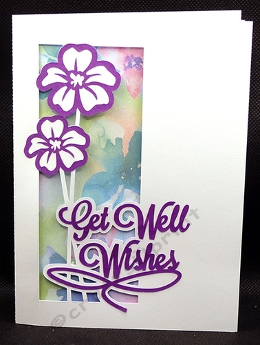 Flower Get Well Card with Backing Paper - CUP1191255_40382 | Craftsuprint
