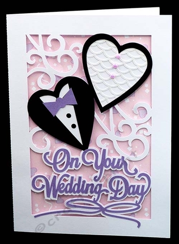 Two Hearts Wedding Card - CUP1209963_40382 | Craftsuprint