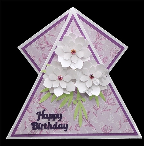 Pyramid Fold Flower Card - CUP1223344_40382 | Craftsuprint