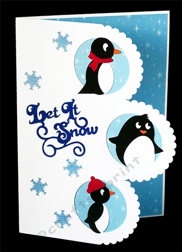Three Penguins Christmas Card - CUP1231902_40382 | Craftsuprint