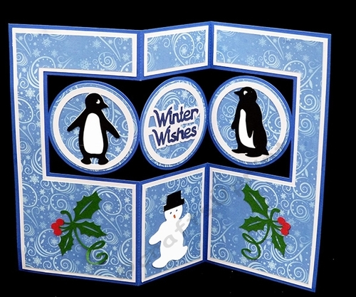 Penguins Circle Z Fold Card - CUP1254757_40382 | Craftsuprint