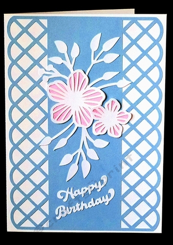 Lattice Overlay Card with Flowers with sentiments - CUP1263095_40382 ...