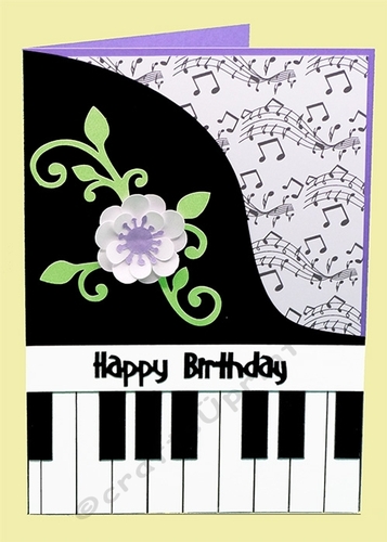 Piano Birthday Card with music backing paper - CUP1271849_40382 ...