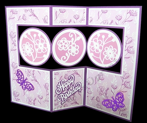 Flower Circle Z Fold Card - CUP1300372_40382 | Craftsuprint