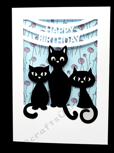 Three Cats Card - CUP1348697_40382 | Craftsuprint