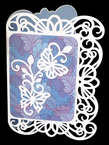 Scroll Edge with Butterflies Card - CUP1357004_40382 | Craftsuprint