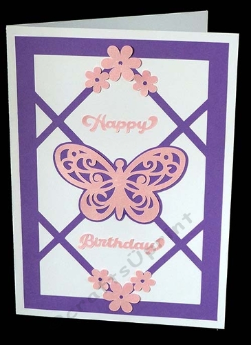 Large Lattice Overlay with Butterfly Card - CUP1389053_40382 | Craftsuprint