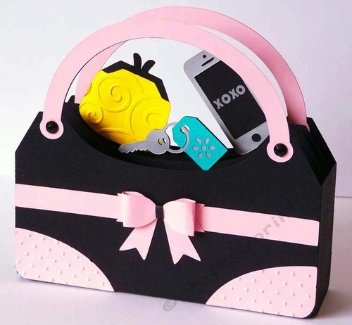 3D Handbag Box Card - CUP824147_40382 | Craftsuprint