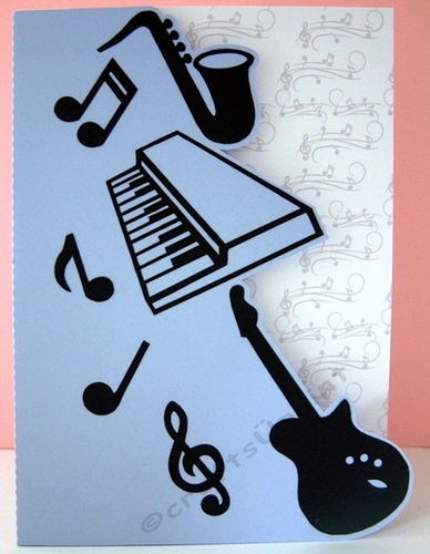 Shaped Musical Card and Backing Paper - CUP874518_40382 | Craftsuprint
