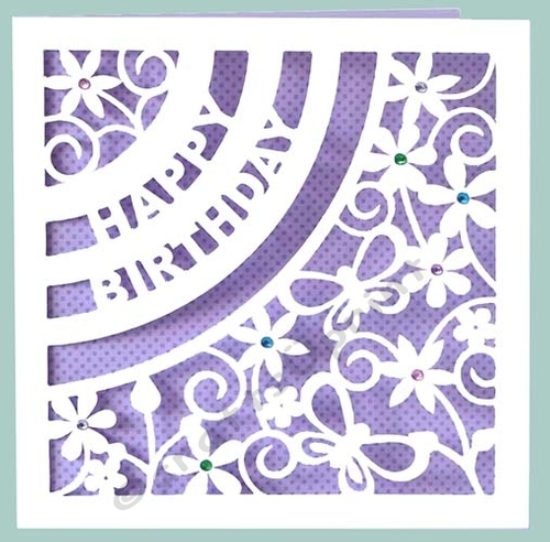 Curved Birthday Text Card - CUP897254_40382 | Craftsuprint