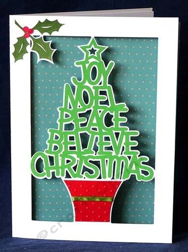 Word Christmas Tree Card - CUP910112_40382 | Craftsuprint