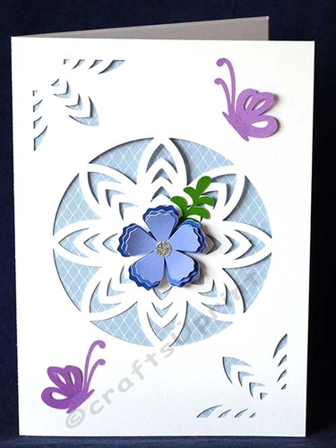 Flower Cut Out Card - CUP917350_40382 | Craftsuprint
