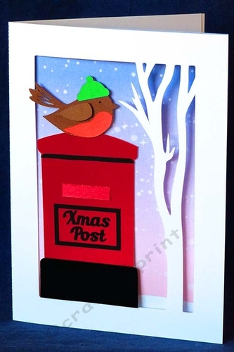 Post Box with Robin Card - CUP918318_40382 | Craftsuprint