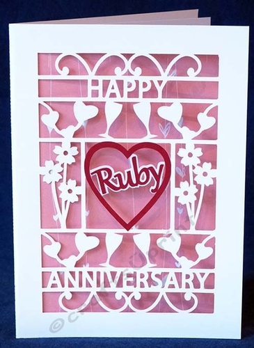 Ruby Anniversary Card - CUP931704_40382 | Craftsuprint