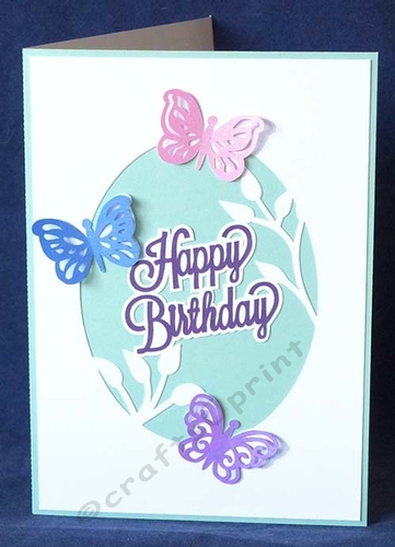 Butterfly Birthday Overlay Card - CUP961979_40382 | Craftsuprint