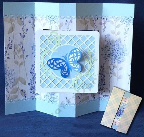 Triple Fold Card with Butterfly - CUP980710_40382 | Craftsuprint