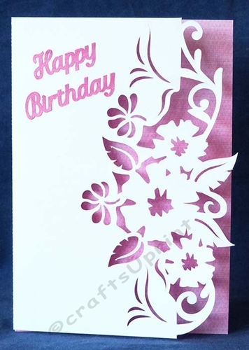 Flower Stencil Edge Card - CUP989895_40382 | Craftsuprint