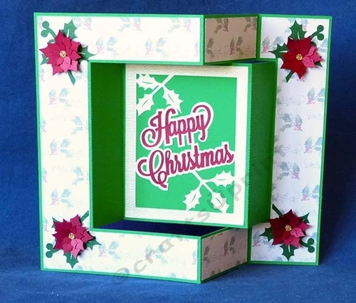 Happy Christmas Tri Fold Card - CUP994128_40382 | Craftsuprint