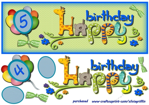 Animal Letters Boy Birthday Card DL - CUP1041445_262 | Craftsuprint