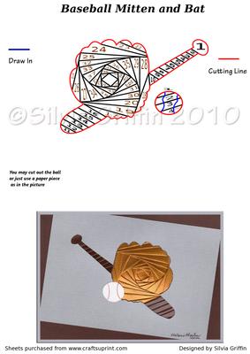 Baseball Bat and Mitten - CUP110654_262 | Craftsuprint