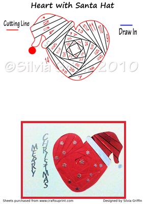 Heart with Santa Hat - CUP143528_262 | Craftsuprint