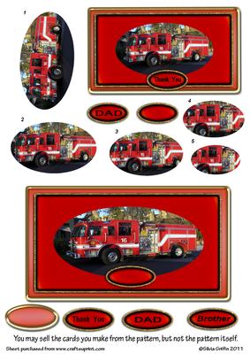 Fire Engine Pyramid and Topper - CUP204036_262 | Craftsuprint