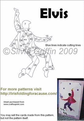 Elvis Presley Iris Folding Pattern - CUP21760_262 | Craftsuprint