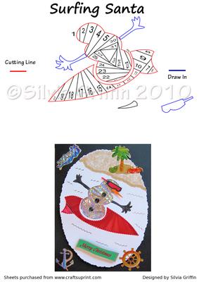 Surfing Snowmen Iris Folding - CUP22432_262 | Craftsuprint