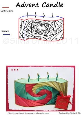 Curved Advent Candle Iris Folding - CUP234996_262 | Craftsuprint