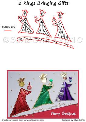 Three Kings with Gifts Iris Folding Pattern - CUP26752_262 | Craftsuprint