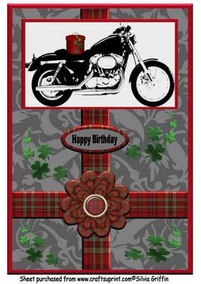 Tartan Motor Bike A4 - CUP275110_262 | Craftsuprint