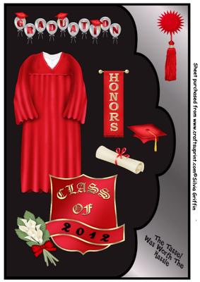 Red Graduation Fm A4 - CUP295281_262 | Craftsuprint