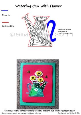 Watering Can with Flowers - CUP30009_262 | Craftsuprint